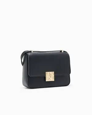 Armani Exchange Messenger Bag In Coated Fabric - Black