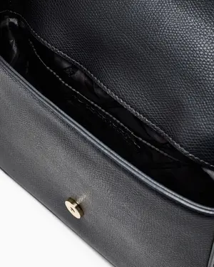 Armani Exchange Messenger Bag In Coated Fabric - Black