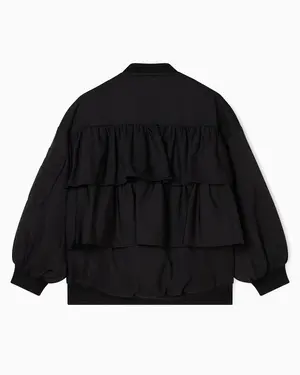 Armani Exchange Bomber Jacket With Ruffles On The Back