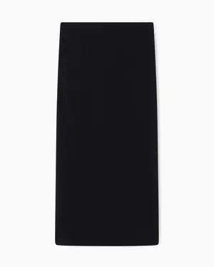 Armani Exchange Long Ribbed Skirt With Logo