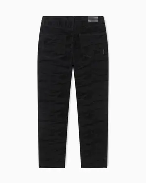Armani Exchange Loose Fit Jeans In Jacquard Denim