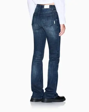 Armani Exchange Flare Jeans In Indigo Ultra Stretch Denim