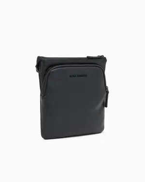 Armani Exchange Faux Leather Shoulder Bag With Logo