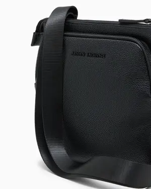 Armani Exchange Faux Leather Shoulder Bag With Logo
