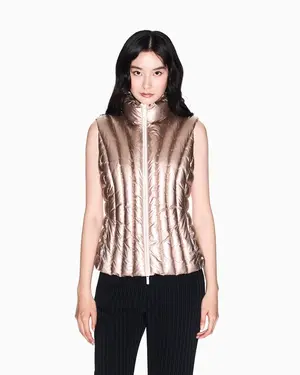 Armani Exchange Recycled Nylon Glossy Foil Down Vest