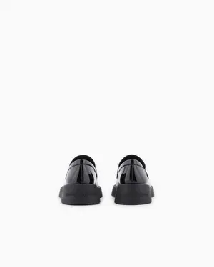 Armani Exchange Patent Leather Loafers With Logo