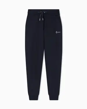 Armani Exchange Relaxed Fit Sweatpants In Cotton French Terry - Black