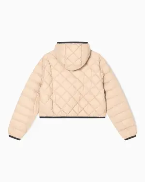 Armani Exchange Short Down Jacket With Quilted Hood