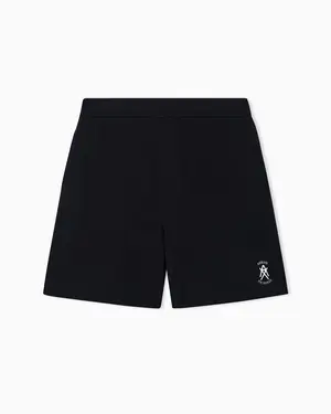 Armani Exchange Cotton Bermuda Shorts With Side Logo - Black