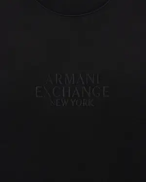 Armani Exchange Used-effect Crewneck Sweatshirt With Logo