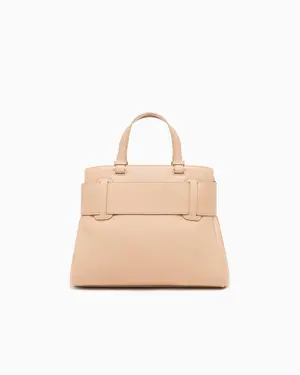 Armani Exchange Soft Shopping Bag With Outer Coating - Beige