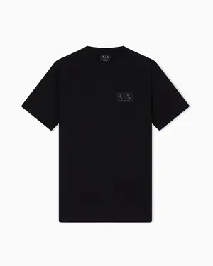 Armani Exchange Regular Fit T-shirt With Logo Patch - Black