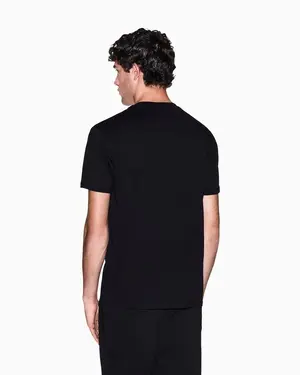 Armani Exchange Regular Fit T-shirt With Logo Patch - Black