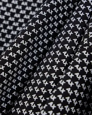 Armani Exchange Regular Fit Polo Shirt In Stretch Cotton Piqu - Black