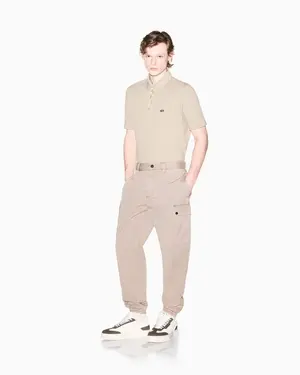 Armani Exchange Basic Cotton Piqué Polo - Beige