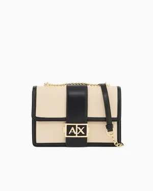 Armani Exchange Crossbody Bag Made Of Smooth Material - Black
