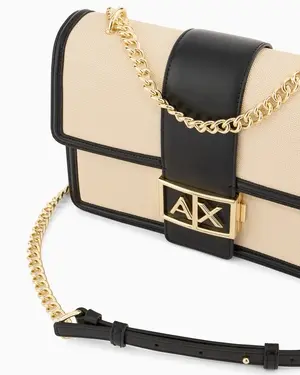 Armani Exchange Crossbody Bag Made Of Smooth Material - Black