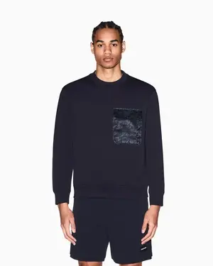 Armani Exchange Crew Neck Sweatshirt With Chest Pocket