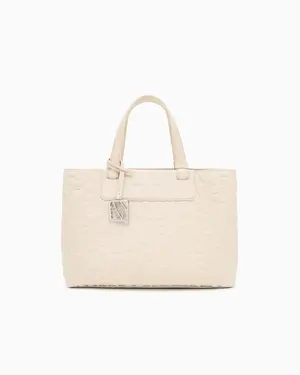 Armani Exchange Monogram Shopper Bag - Beige