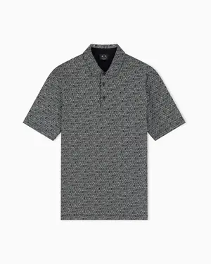 Armani Exchange Regular Fit Polo Shirt In Cotton Jersey - Black