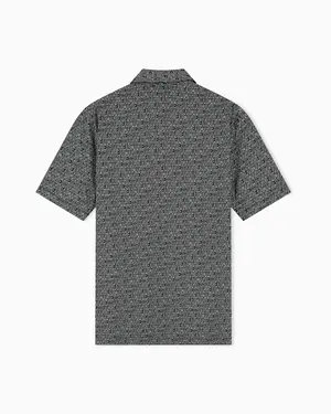 Armani Exchange Regular Fit Polo Shirt In Cotton Jersey - Black