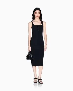 Armani Exchange Ottoman Midi Dress With Zip