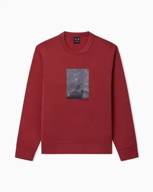 Armani Exchange Stretch Modal Sweatshirt - Red