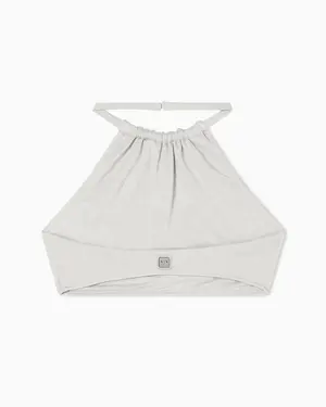 Armani Exchange Cropped Top In Scuba Fabric