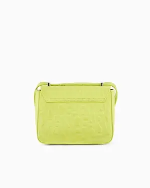 Armani Exchange Messenger Bag Crossbody In Coated Fabric - Green