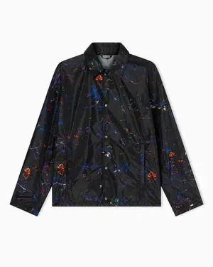 Armani Exchange Lightweight Blouson In Technical Nylon - Black