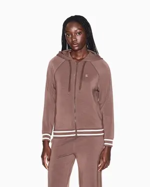 Armani Exchange Zip-up Sweatshirt In Technical Fabric