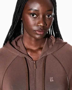 Armani Exchange Zip-up Sweatshirt In Technical Fabric