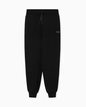 Armani Exchange Viscose Scuba Fabric Trousers - Black