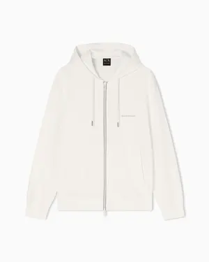 Armani Exchange Zip-up Cotton Sweatshirt - White
