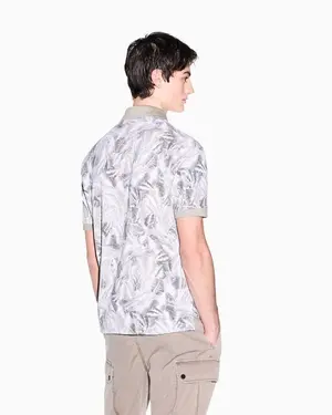 Armani Exchange Classic Polo Shirt In Fresh Cotton Piqu