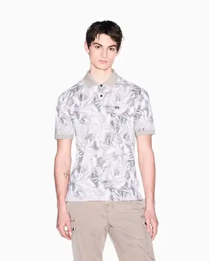 Armani Exchange Classic Polo Shirt In Fresh Cotton Piqu