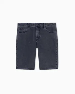 Armani Exchange Light Wash Stretch Denim Shorts 11.50 Oz - Grey