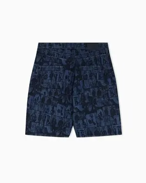 Armani Exchange Light Wash Denim Shorts
