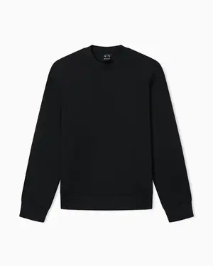Armani Exchange Stretch Bonded Cotton Sweatshirt - Black