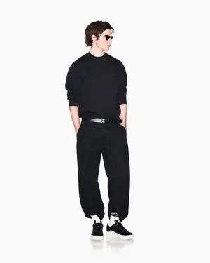 Armani Exchange Stretch Bonded Cotton Sweatshirt - Black
