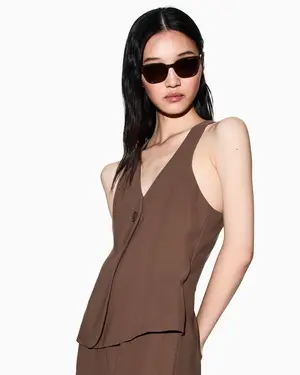 Armani Exchange Tracksuit With Vest And Wide-leg Trousers