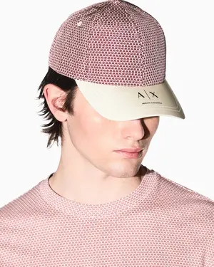 Armani Exchange Hat In Technical Fabric - Red