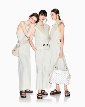 Armani Exchange Short Linen Poplin Dress