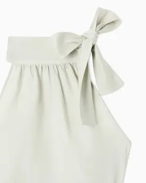 Armani Exchange Short Linen Poplin Dress
