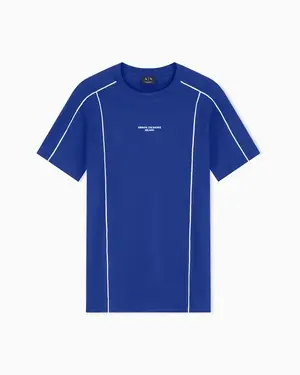 Armani Exchange Regular Fit T-shirt In Basic Cotton Jersey - Blue