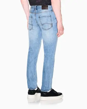 Armani Exchange Slim Fit Stretch Denim Jeans In Classic Wash - Blue