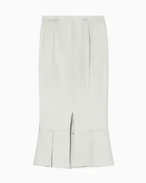 Armani Exchange Linen Twill Midi Skirt