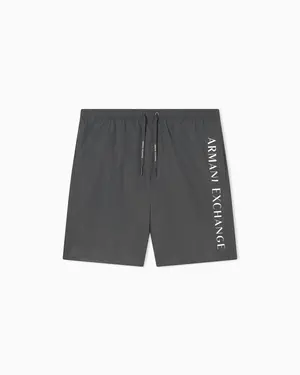 Armani Exchange Swimsuit With Side Logo - Grey