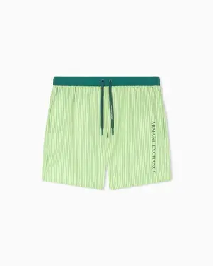 Armani Exchange All-over Graphic Print Swimsuit - Green