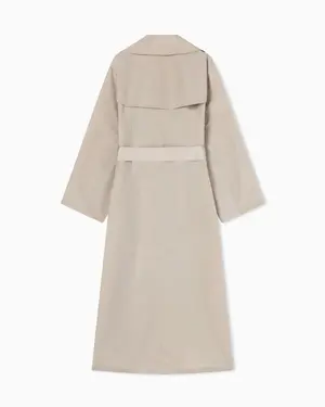 Armani Exchange Double-breasted Trench Coat With Belt